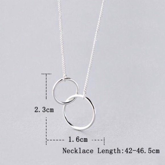 Jewelry | Sterling Silver 925 Double Circle Interlock Chain | Poshmark